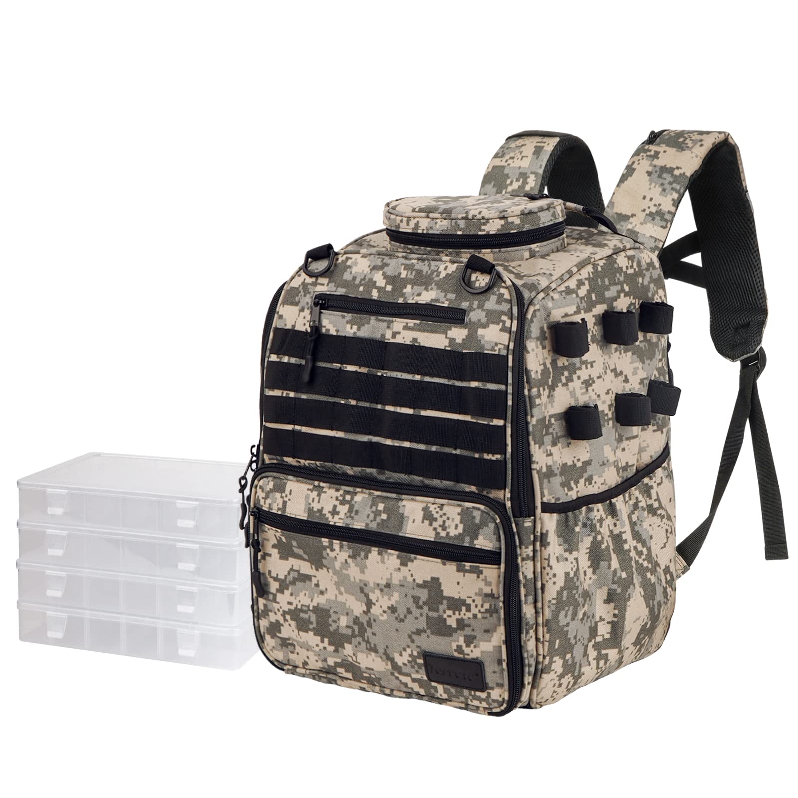 Amazon.com: Terrete Fishing Tackle Backpack, 38L Fishing Backpack with ...