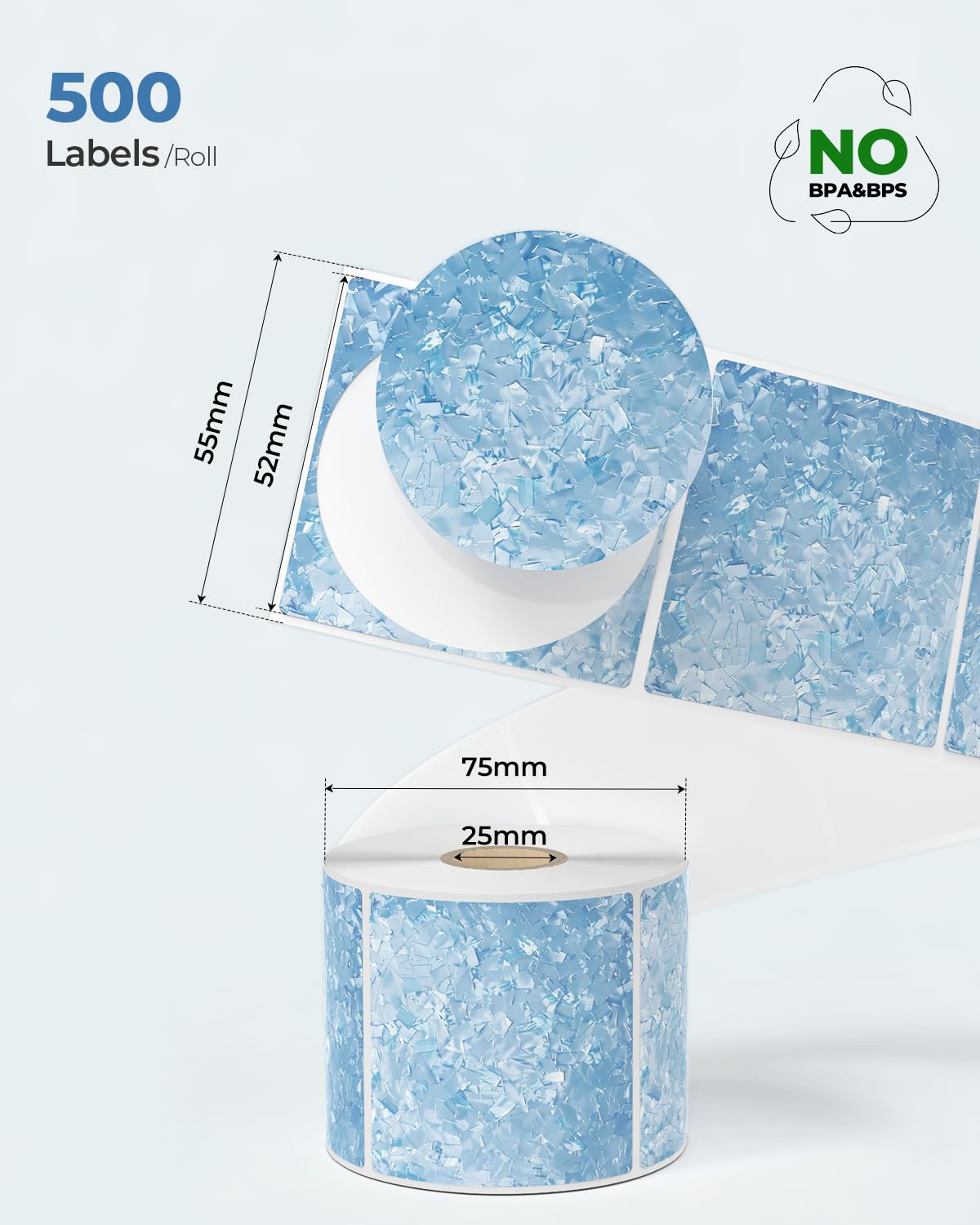 Snapklik.com : MUNBYN 2 Inch Round Blue Thermal Labels
