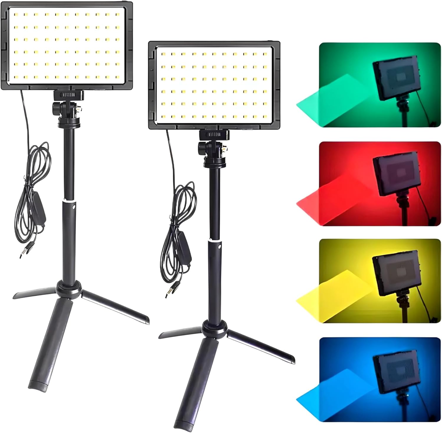 VUGO 2-Pack Streaming Studio Light Kit, Photography Lighting Kit with ...