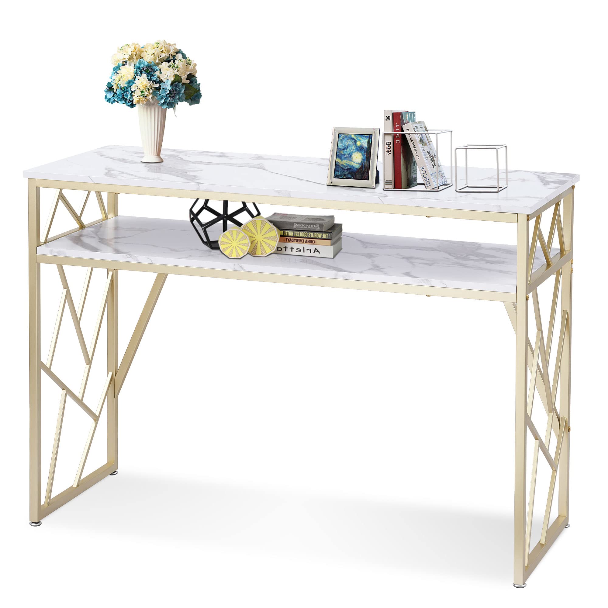 Gold Narrow Entryway Table at Charles Mims blog