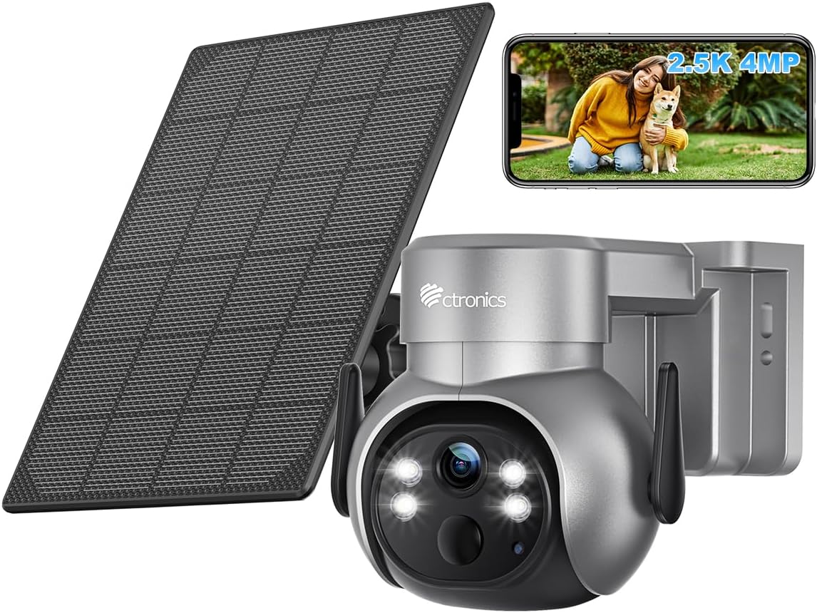Ctronics 2.5K 4MP Solar Security Camera CTIPC-690C User Manual