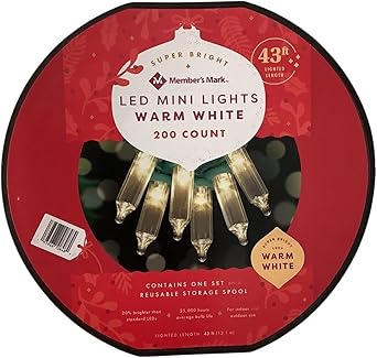 Amazon.com: Member's Mark Super Bright LED Mini Lights, Warm White ...