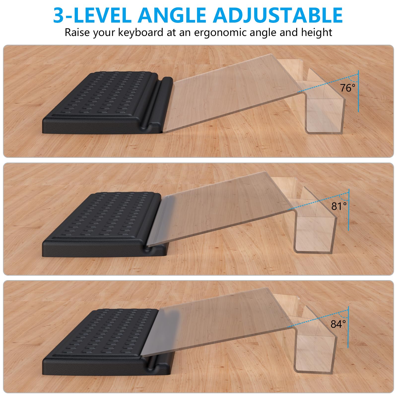 Snapklik.com : Laokiiy Acrylic Keyboard Holder - Tilted Stand