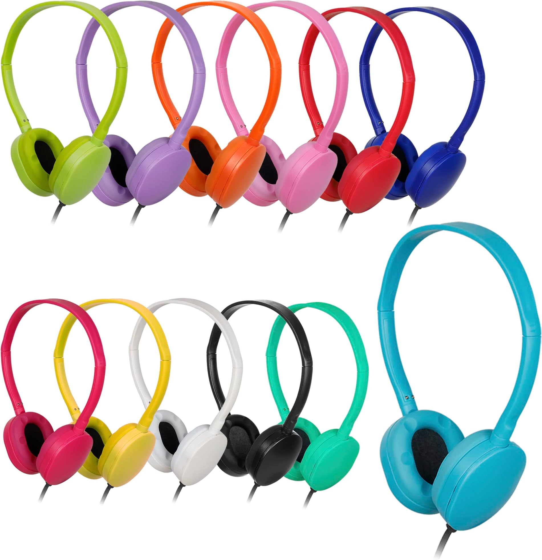 Amazon.com: OSSZIT Kids Headphone Bulk 24 Pack Multi Color for ...