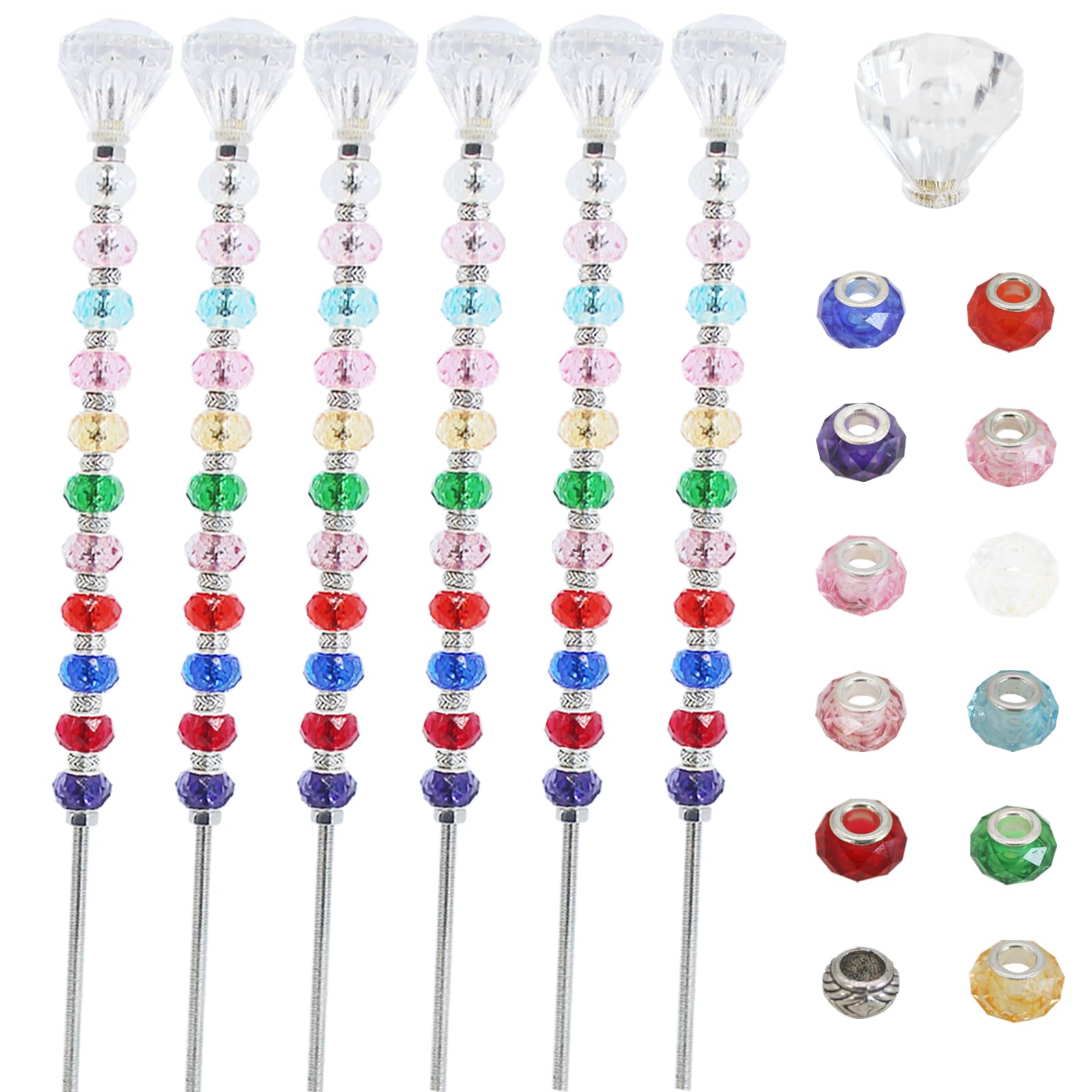 Amazon.com : 150pcs Threaded Rods & Hex Nuts with Large Hole Beads, M4 ...