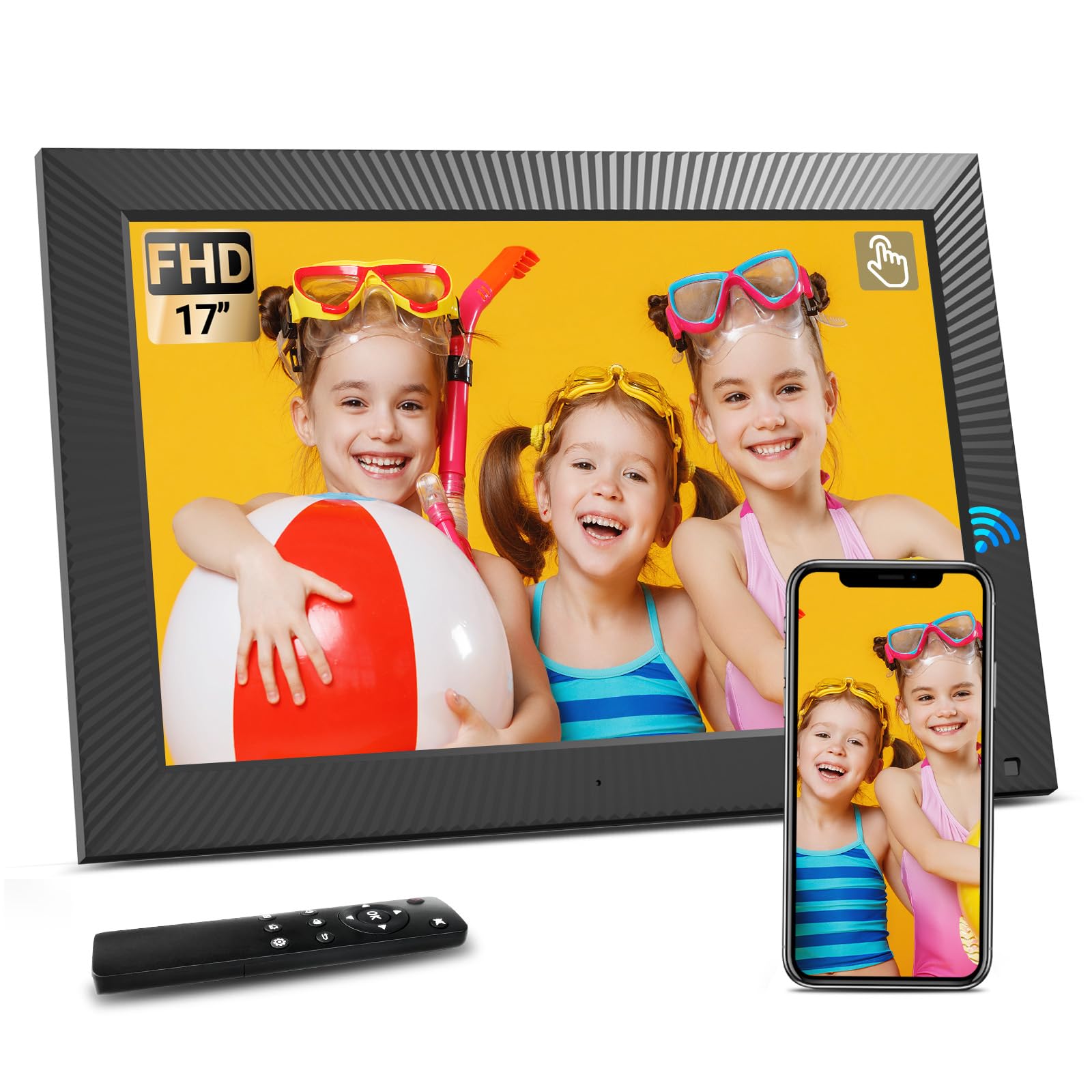 Amazon.com : Digital Picture Frame 17 Inch BSIMB 32GB FHD WiFi Digital ...