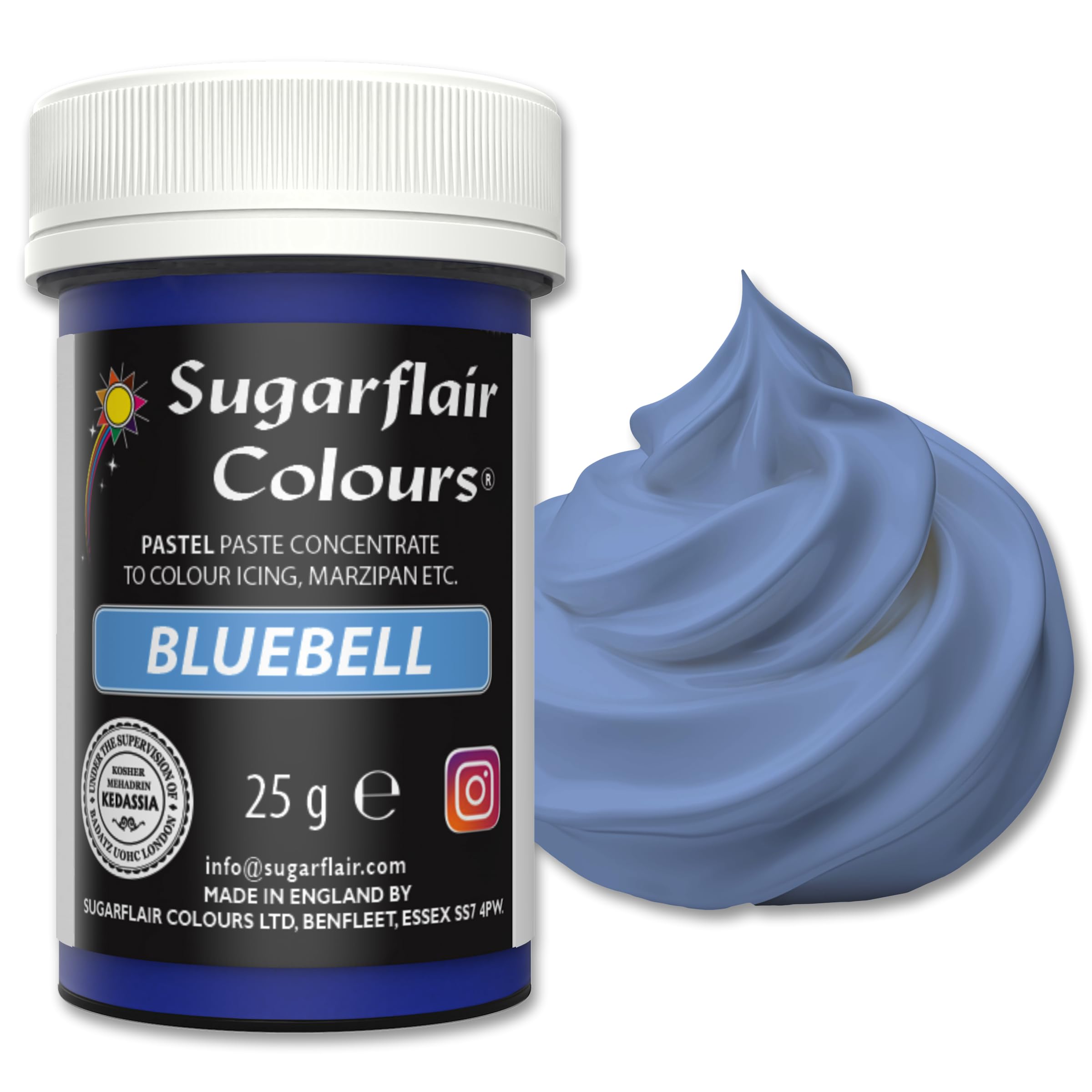 Amazon.com: Sugarflair BLUEBELL Pastel Edible Food Colouring Colour ...