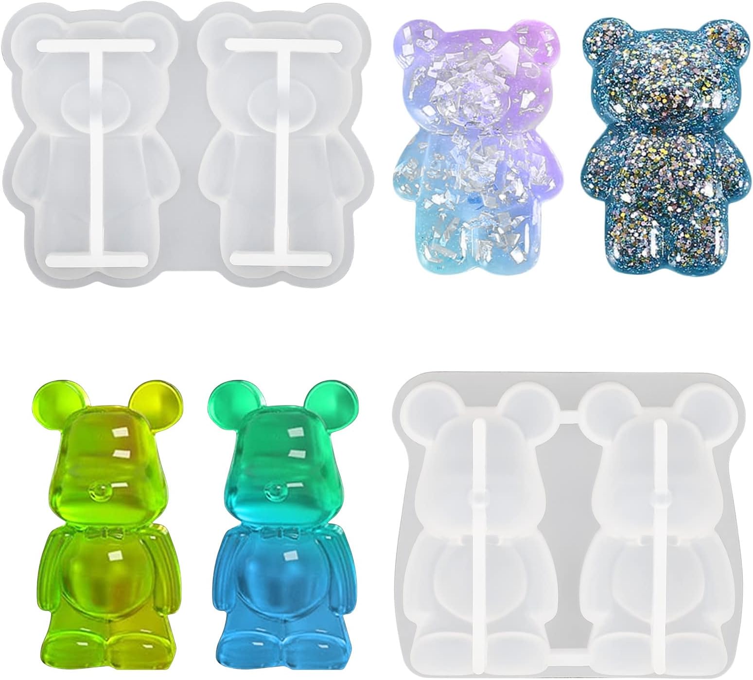 Xidmold 2pcs Frog Candle Moulds 3D Animal Frog Silicone Mold for ...