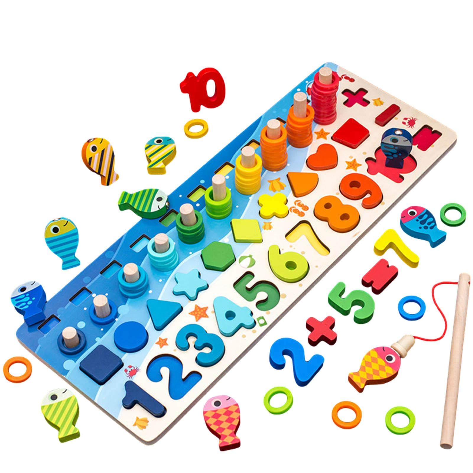 Buy Montessori Toys, Toddler Fishing Game Educational Toys, Wooden Toys ...