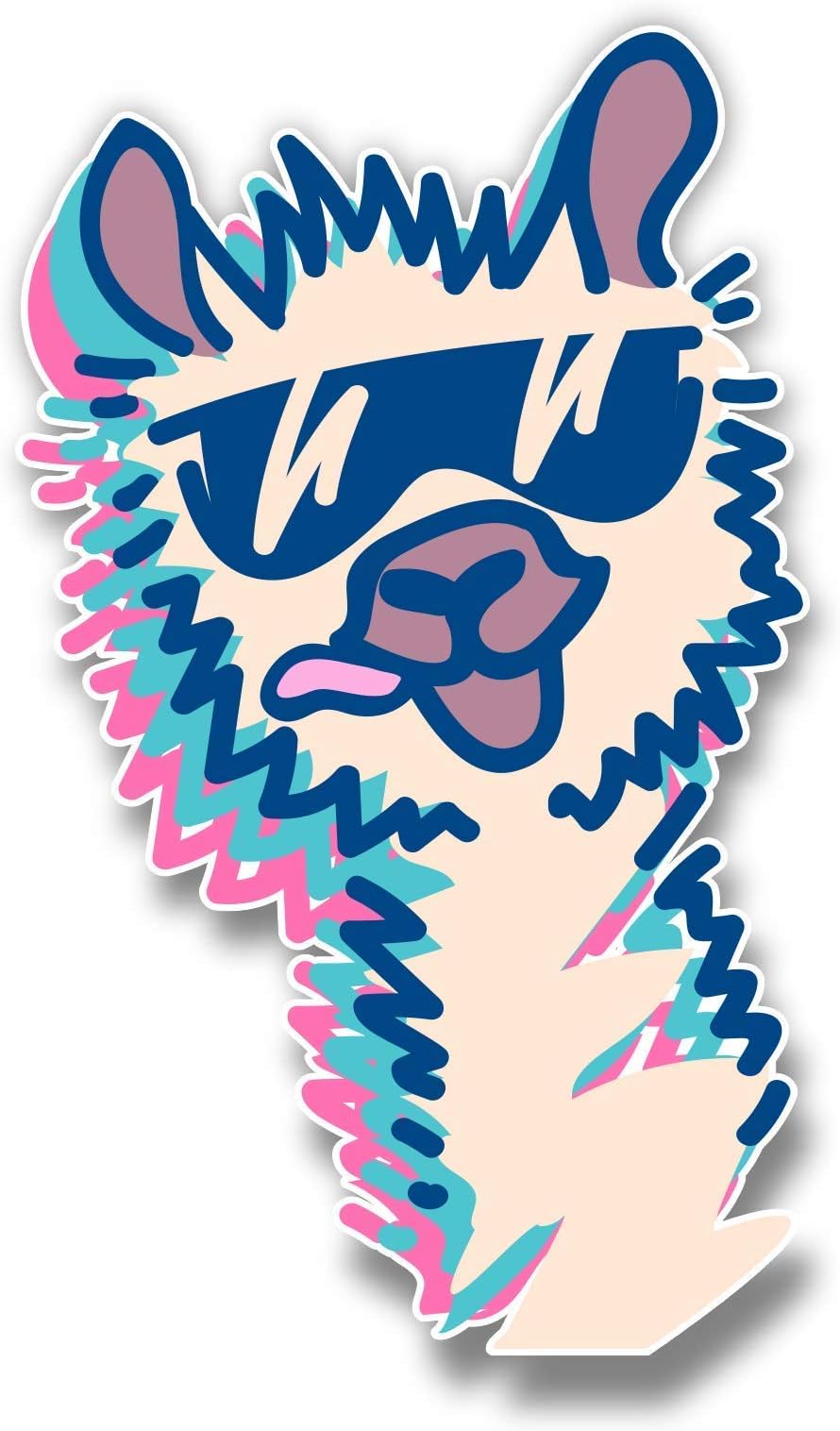 Amazon.com: MR3Graphics Magnet Sneaky Llama Magnetic Car Sticker Decal ...