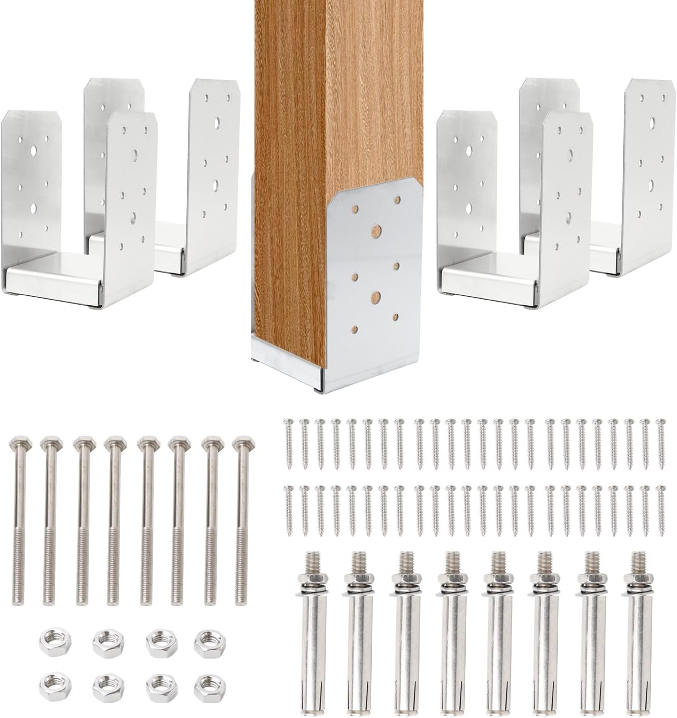 Amazon.com: SIMPSON STRONG-TIE Adjustable Post Base ABA24-2Z, 20 Count ...