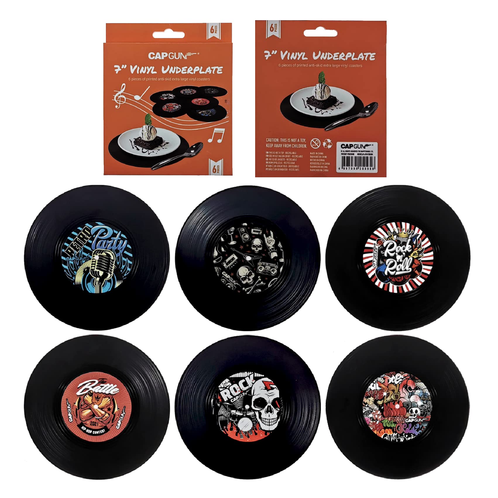 Amazon.com: Redomm Vinyl Record Coasters,Creative Drink Coasters Set of ...