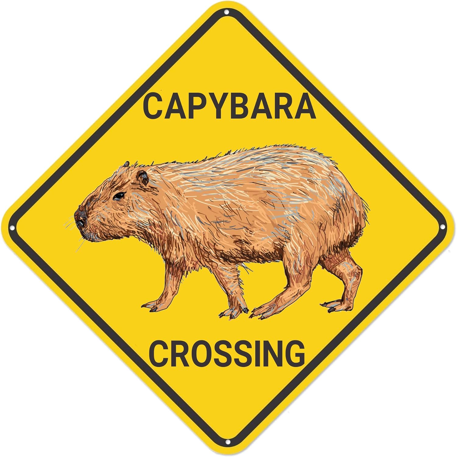 Amazon.com: Capybara Crossing Sign, Capybara Sign Capybara Decor ...