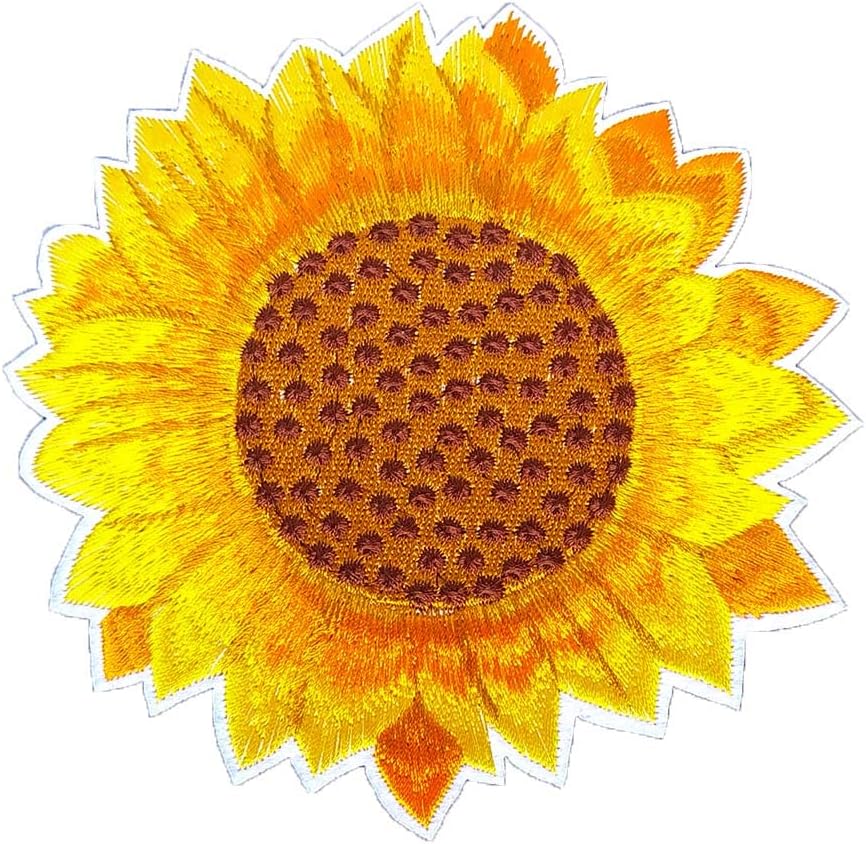 Amazon.com: Gnognauq 3 Pack Sunflower Embroidery Patches Delicate ...