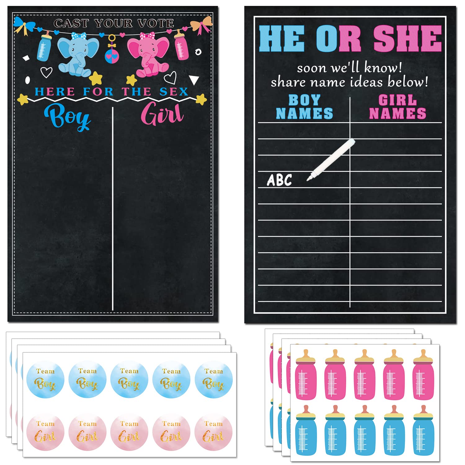 Boy Or Girl Gender Party Game For Guest Kit With 2pcs | Desertcart ...