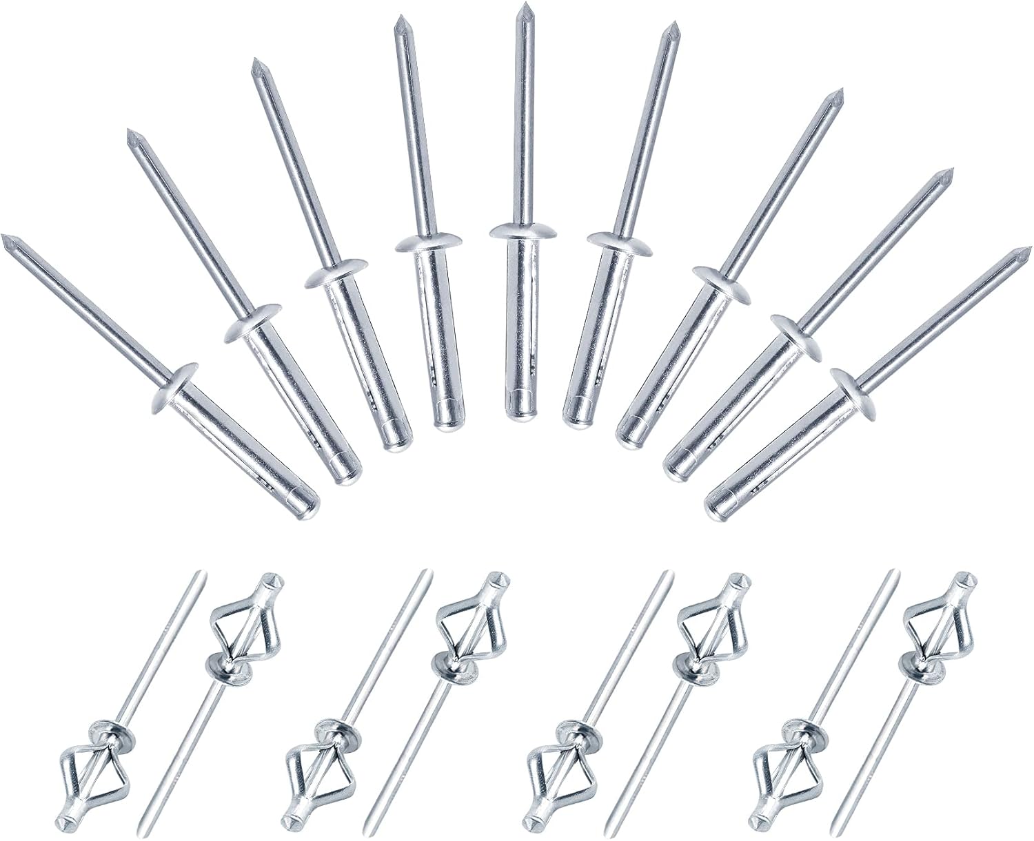 Amazon.com: Jersvimc 3/16" x 1" Trifold Exploding Pop Rivets, Solid ...