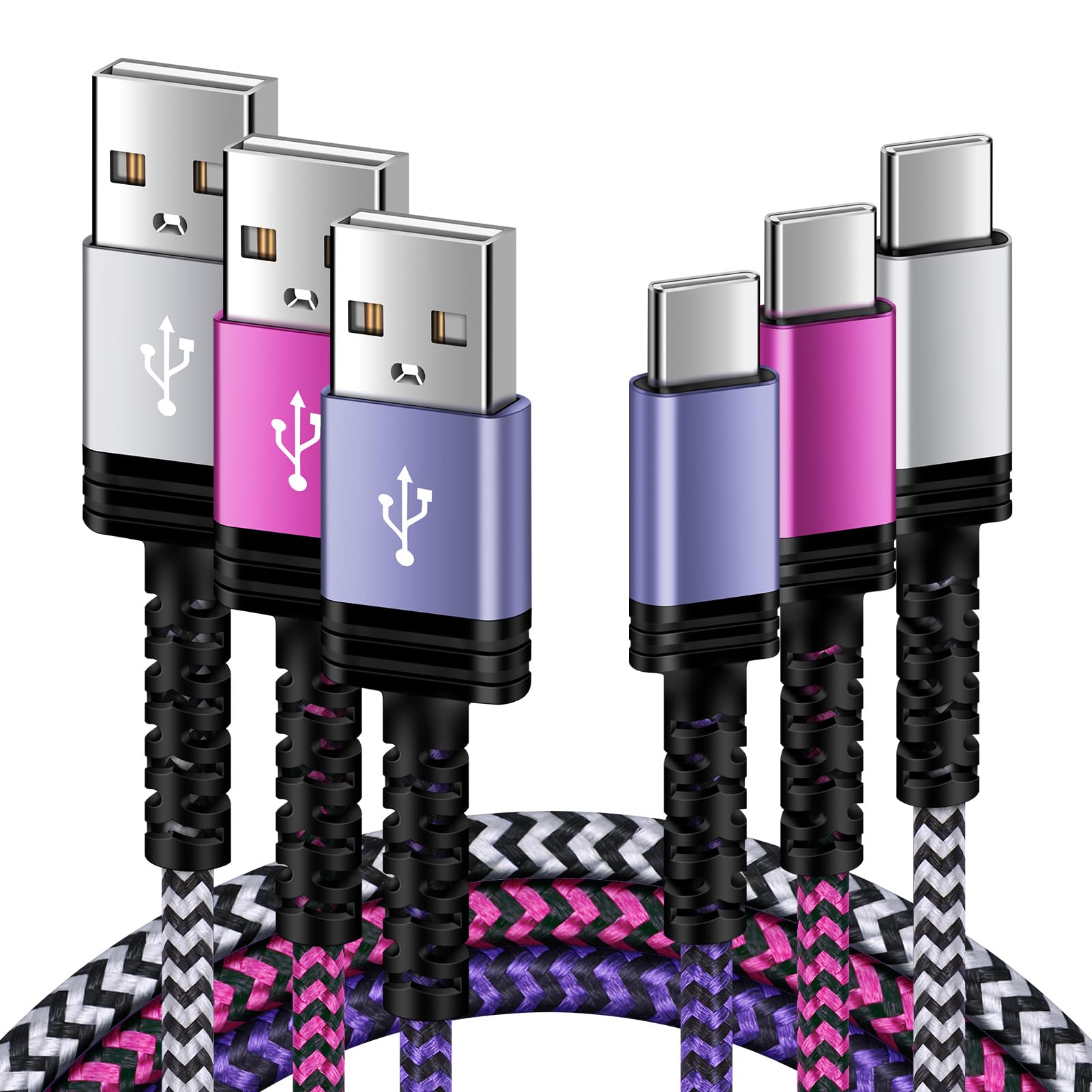 Amazon.com: USB C Cable Fast Charging Android Cell Phone Power Cord for ...