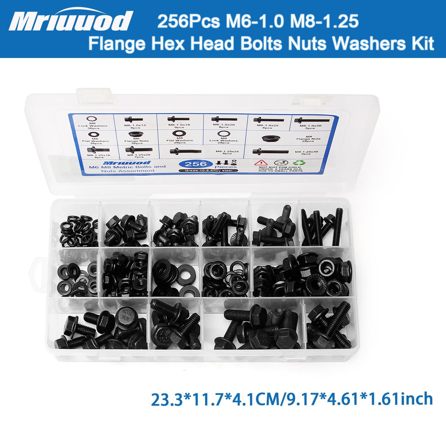 256Pcs Hex Bolts and Nuts Kit, M6 M8 Bolt, Metric Bolts and Nuts ...