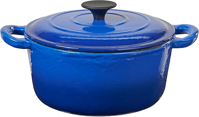 Amazon.com: Servappetit Glazed Enamel Cast Iron Dutch Oven with Lid and ...
