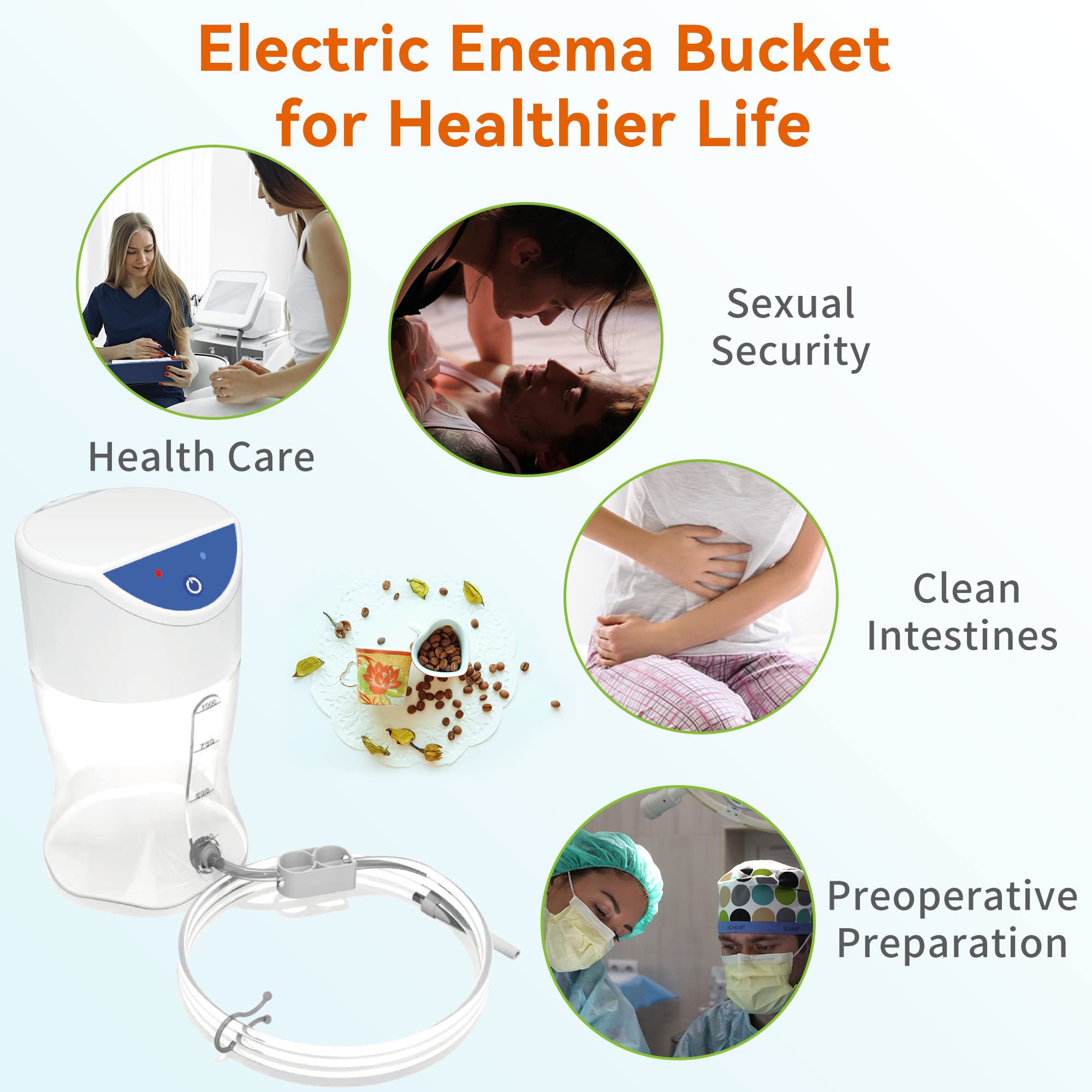 Snapklik.com : TopQuaFocus 2L Plastic Enema Bucket Kit For Colon ...