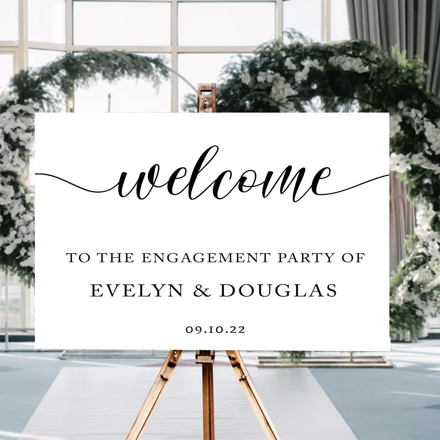 Amazon.com : Welcome To Our Engagement Party Sign, Engagement Party ...