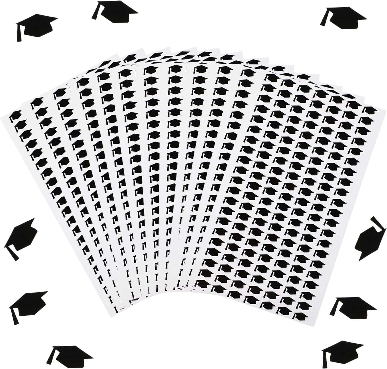 Amazon.com: 4410 Pcs Graduation Cap Stickers Black Graduation Hat ...