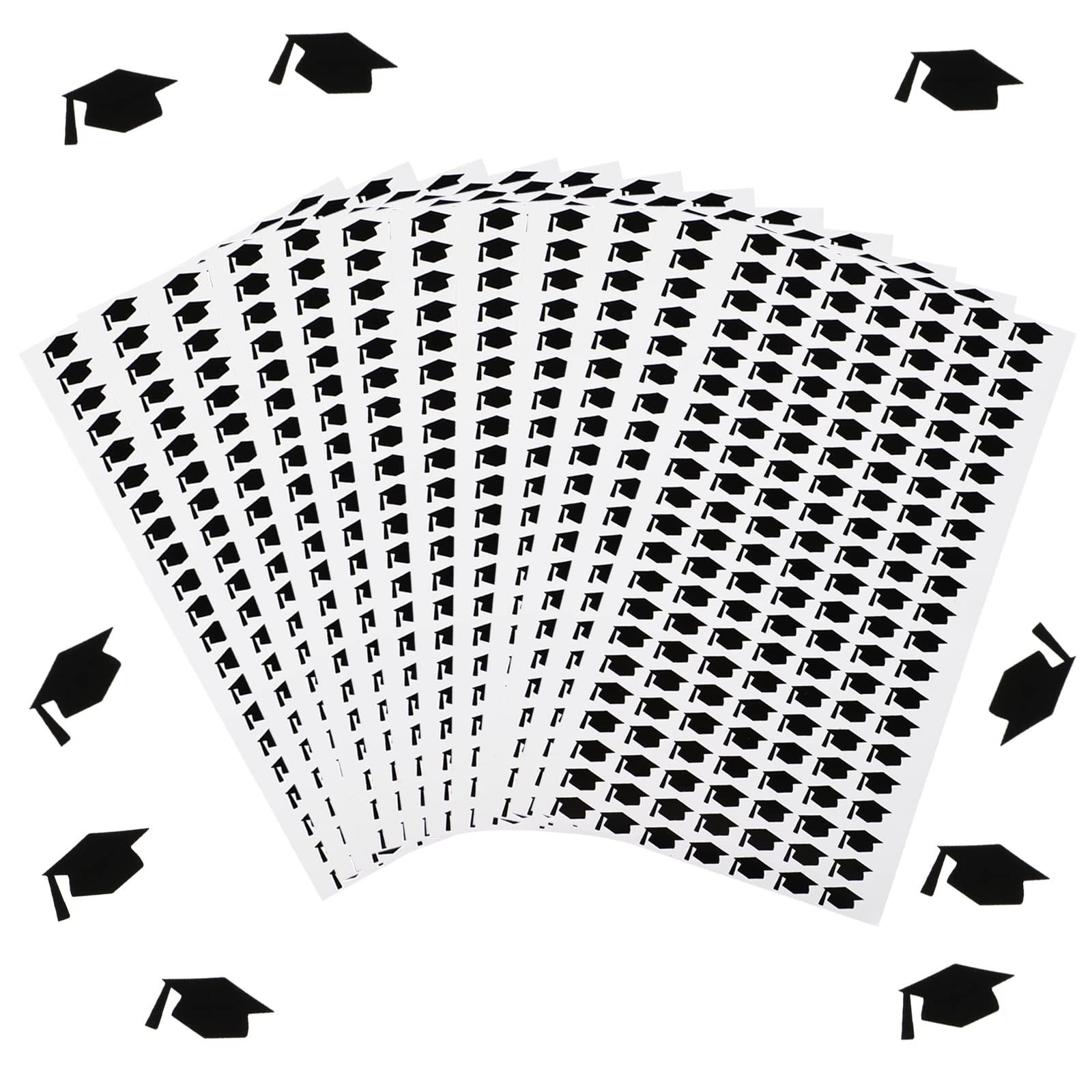 Snapklik.com : 4410 Pcs Graduation Cap Stickers Black Graduation Hat ...