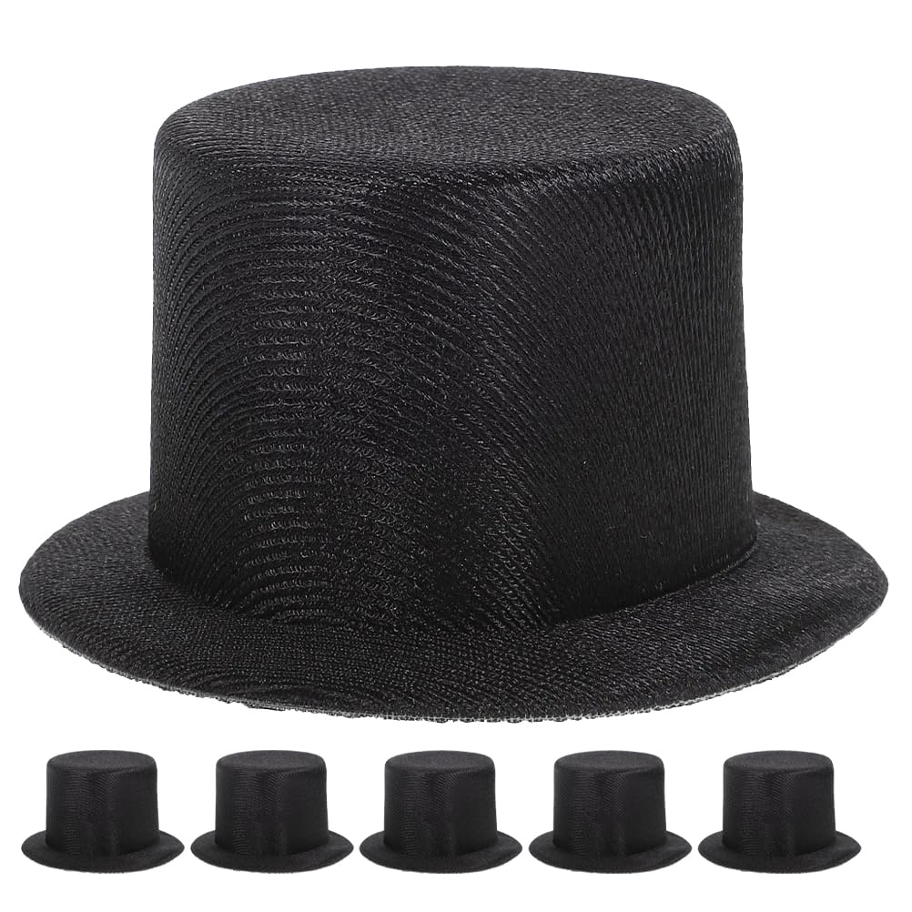 Amazon.com: LUOZZY 6pcs Miniature Top Hat Mini Doll Hats Mini Snowman ...