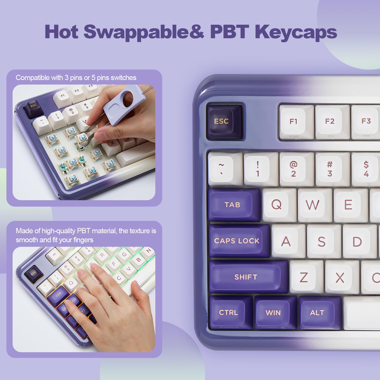 Snapklik.com : KZZI Z98 Mechanical Keyboard, Hot Swap Gasket Wireless ...