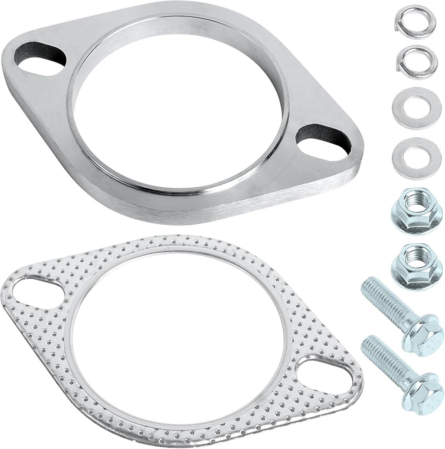 PALOZO Stainless Steel Exhaust Flange Connection Kit, 2 Bolt 2 inch/50 ...