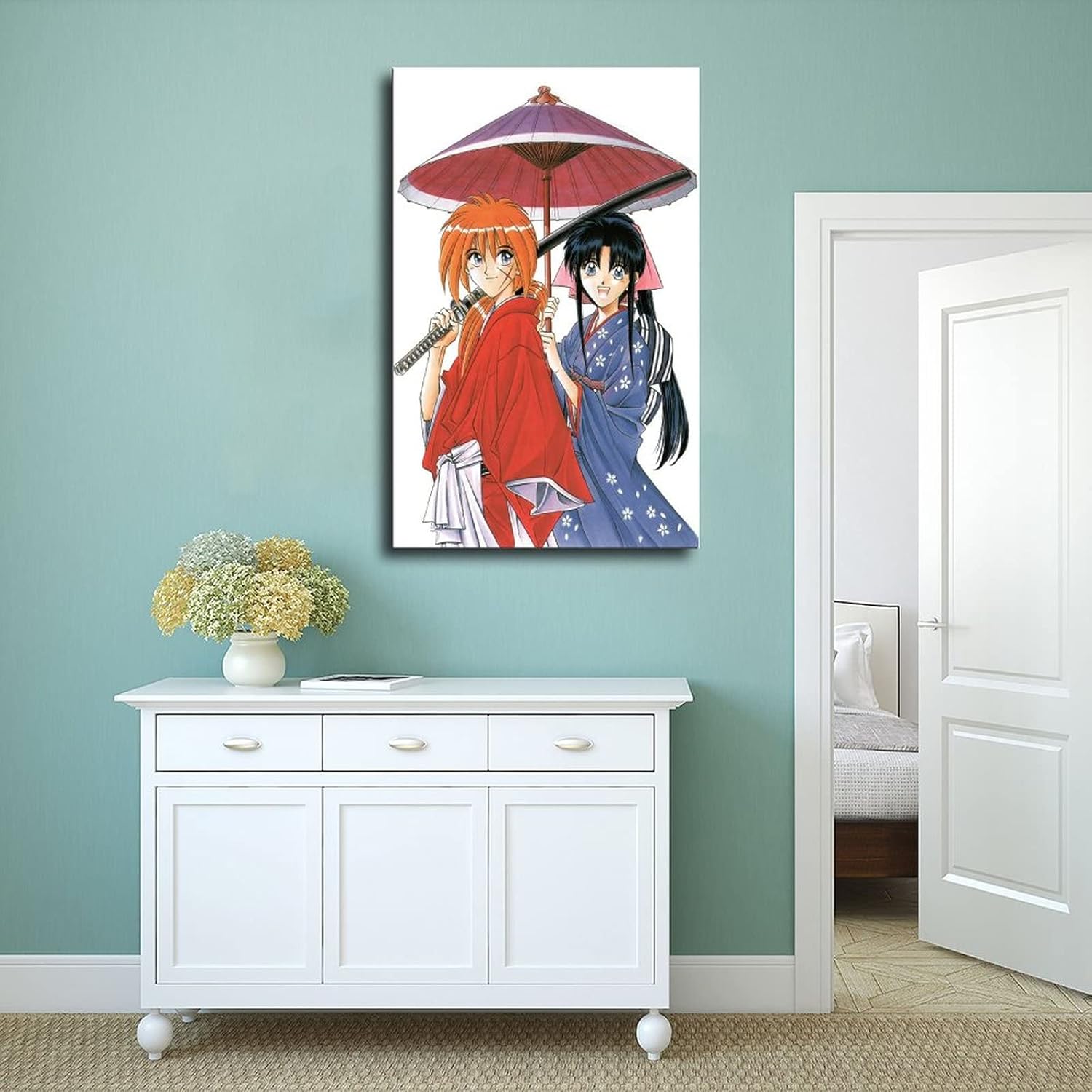 URDOX Rurouni Kenshin Himura Kenshin y Kaoru – Póster en lienzo de ...