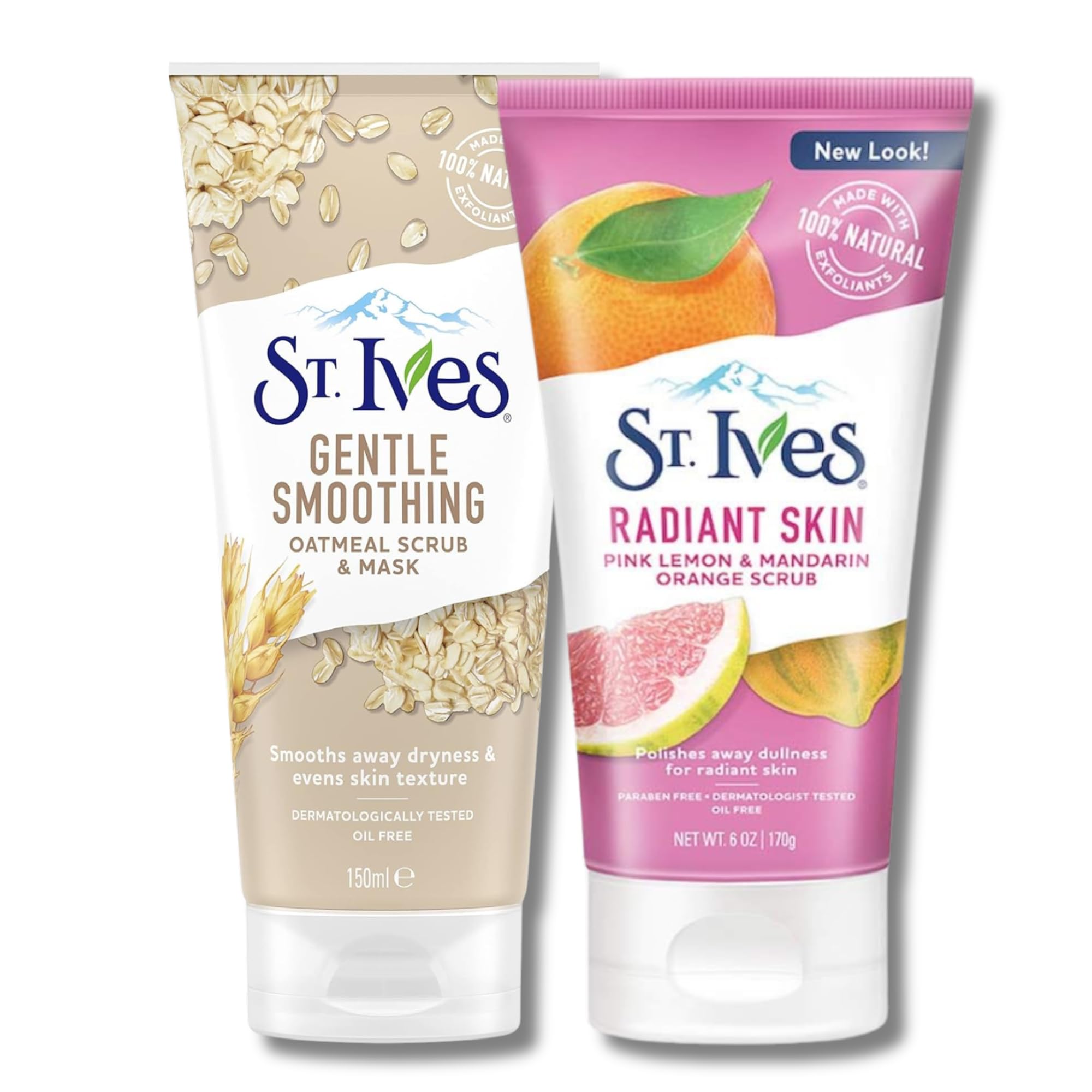 St. Ives Gentle Smoothing Oatmeal Scrub & Mask, 150 ml + Radiant Skin ...