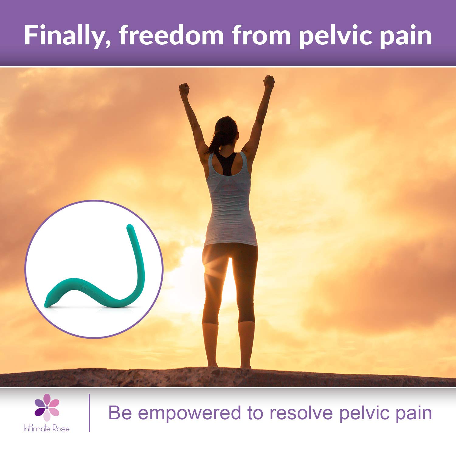 Intimate Rose Pelvic Wand with Vibration for Pelvic Muscle Pain Relief ...