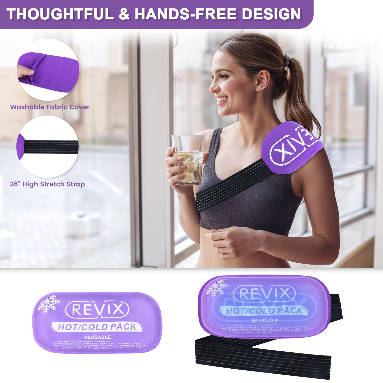 Snapklik.com : Gel Ice Pack For Pain Relief, 2 Pack Cold Packs For ...