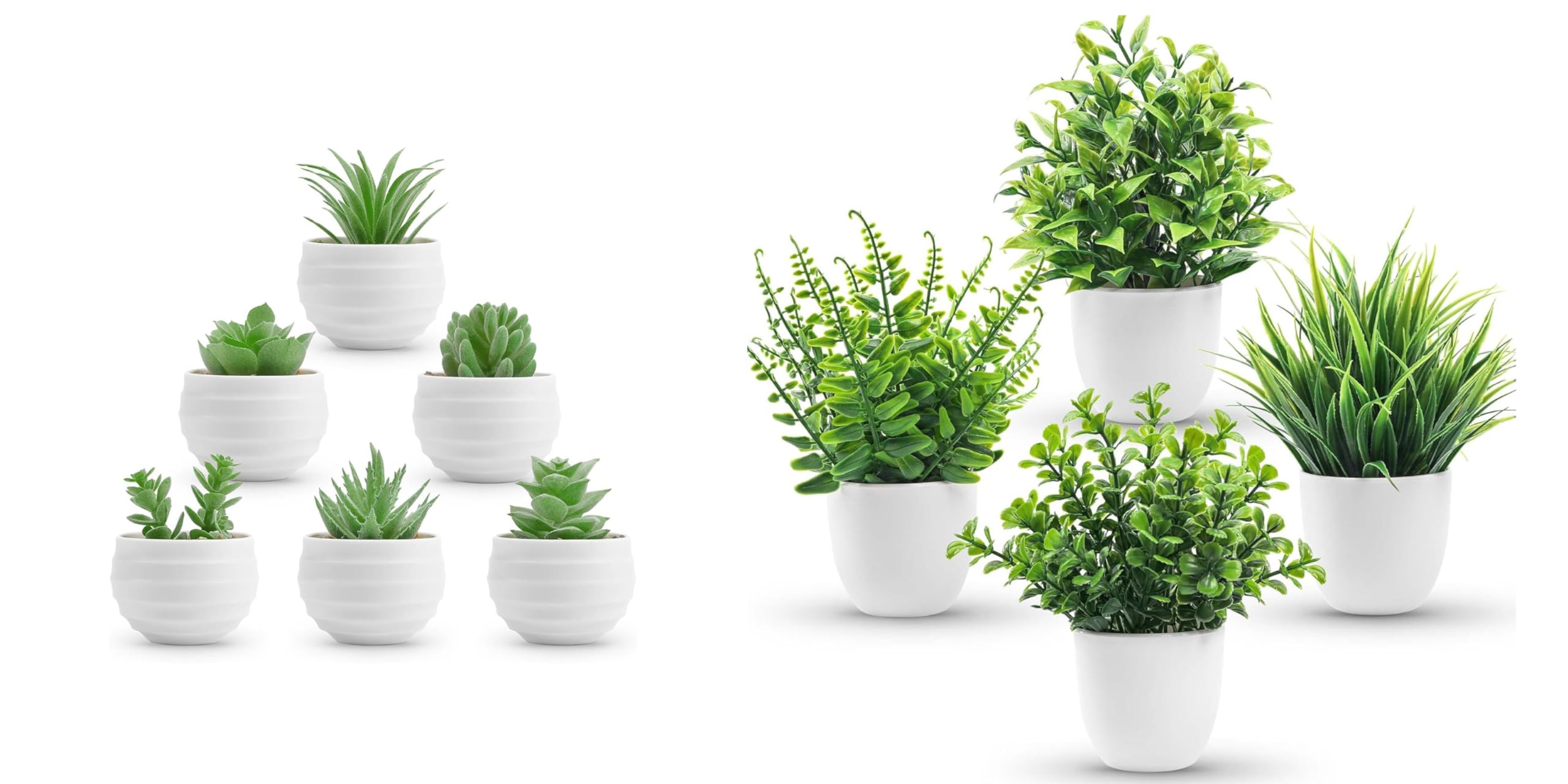 Amazon.com: A Bundle of 6 Packs Fake Plants and 4 Packs Fake Plants ...