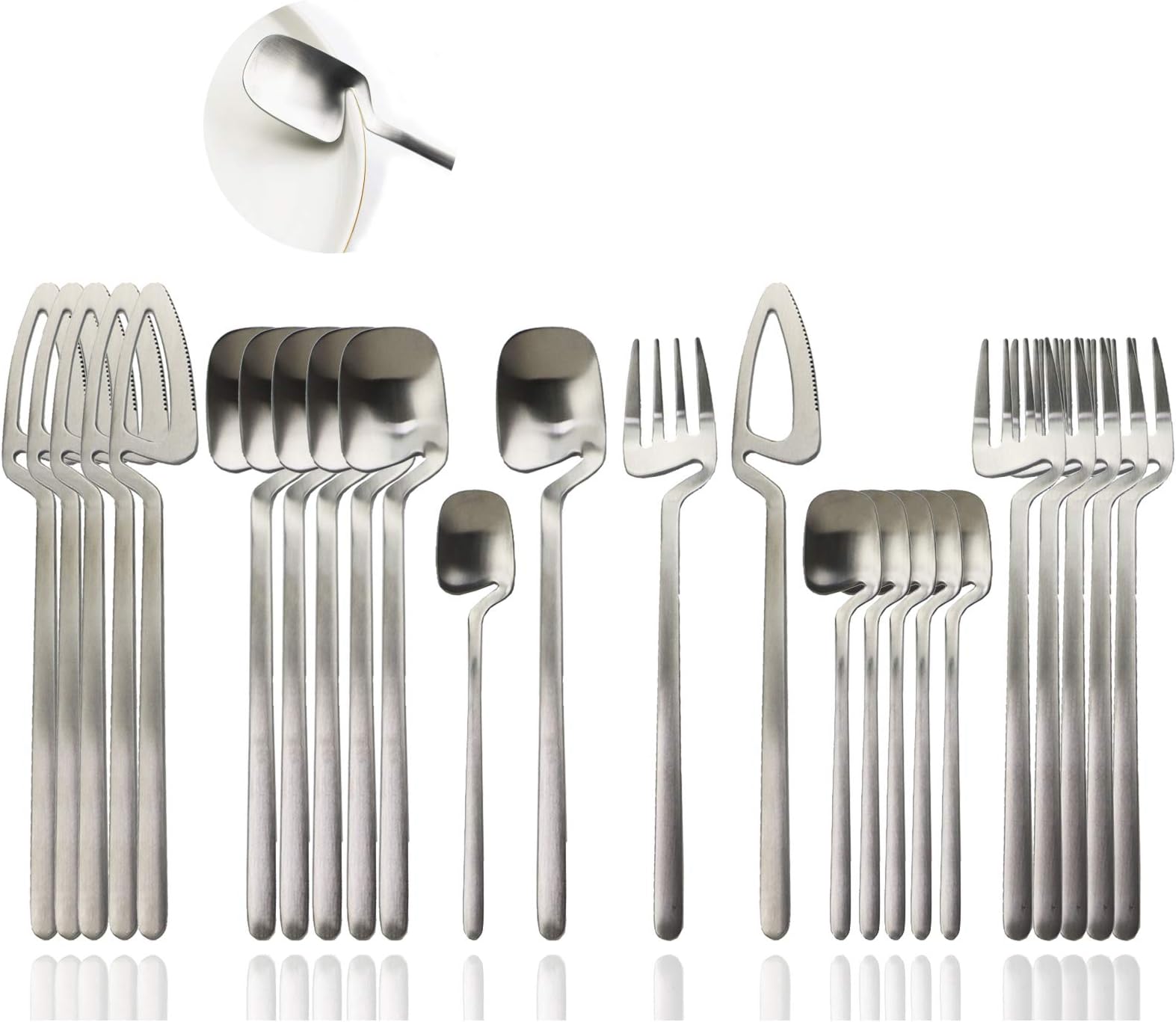 Amazon.com: Splendide ISLA 20PC Flatware Set, 4, Stainless Steel : Home ...