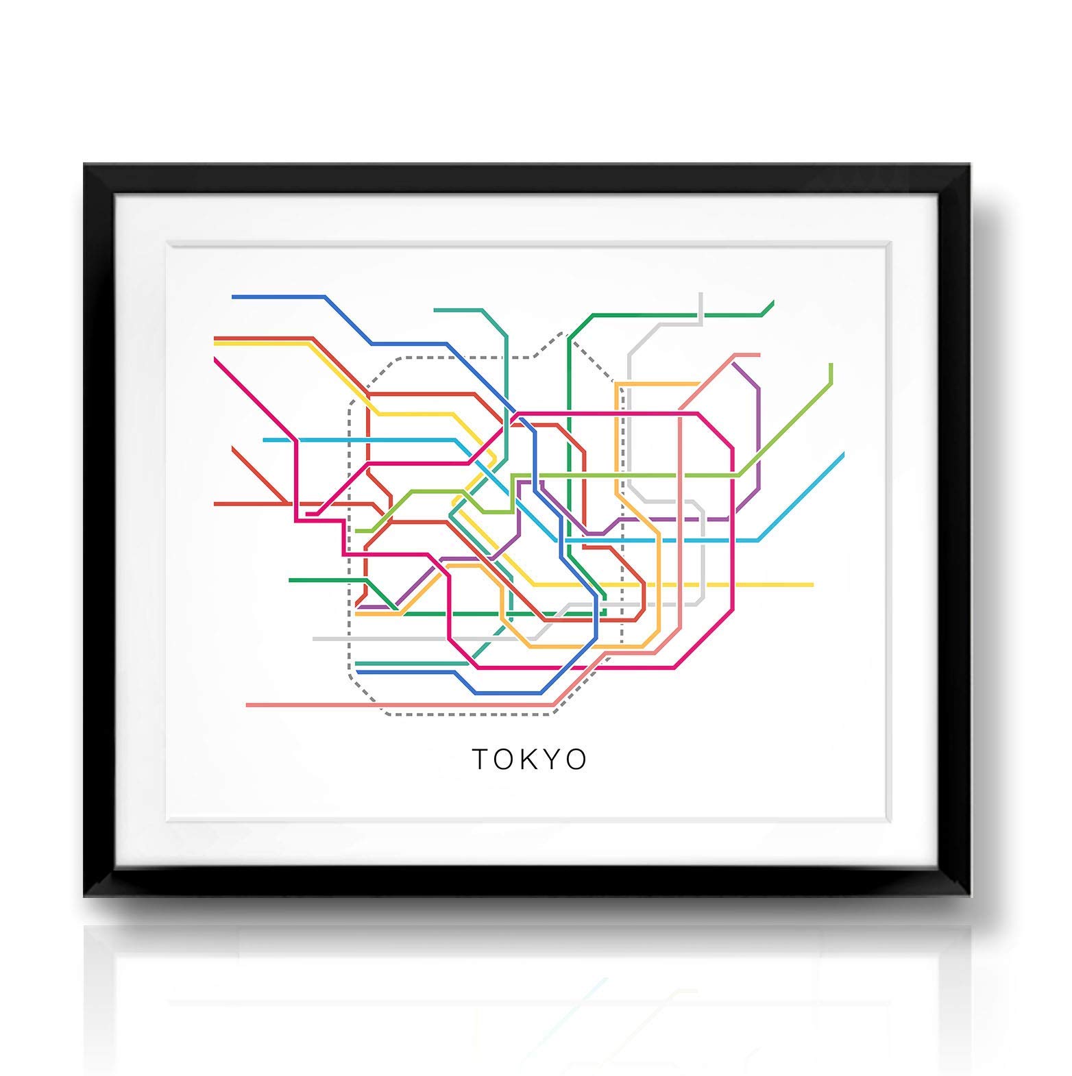 Tokyo Subway Metro Map Print Tokyo Transit Japan Map Poster ...