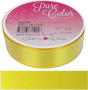 Amazon.com: Morex Ribbons DF Satin 7/8" x 7yd Daffodil Ribbon