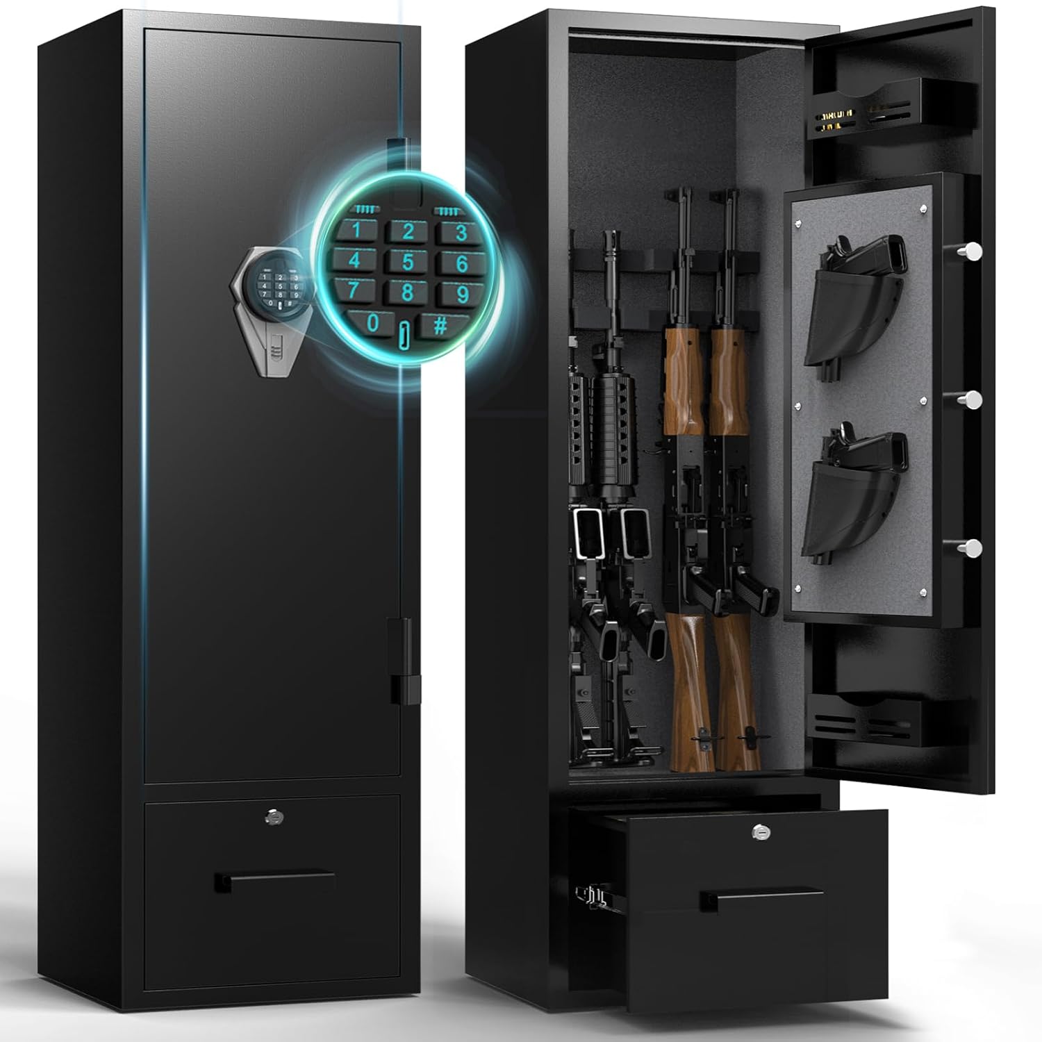 Gun Safes, Drawer Gun Safe, Gun Cabinets for Rifles and Shotguns, Rifle ...