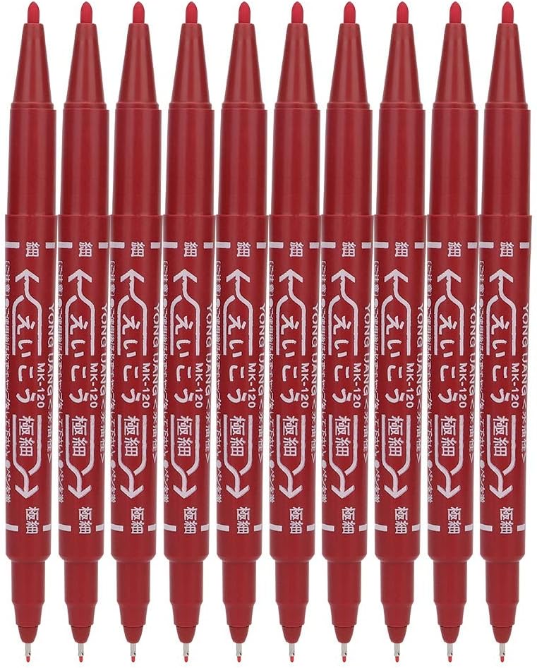 Amazon.com: Joyzan Marking Pen, 10pcs Double End Marker Piercing ...