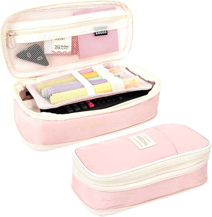 Cute Pencil Case, Large Storage Pencil Case with Double Zipper,Special ...