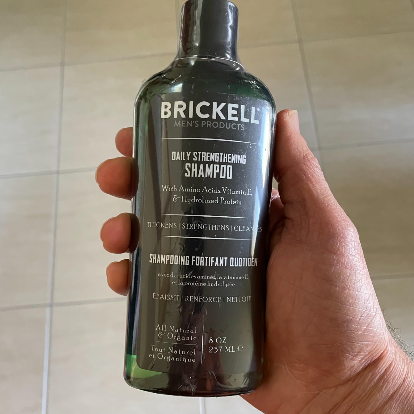 Brickell Men's Daily Strengthening Shampoo for Men, Natural and Organic ...