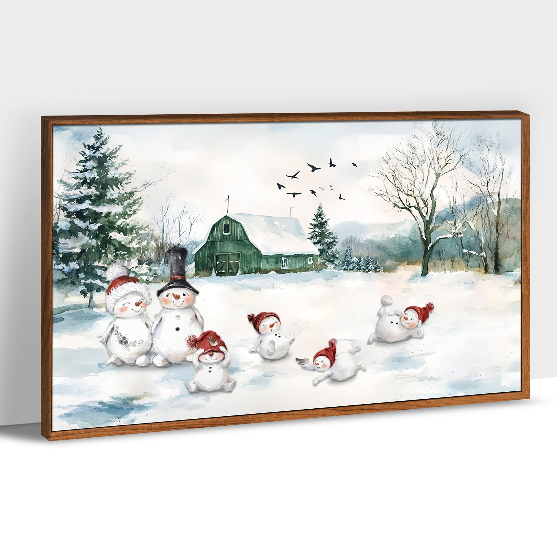 Amazon.com: Snowman Christmas Pictures Wall Decor, Christmas Canvas ...