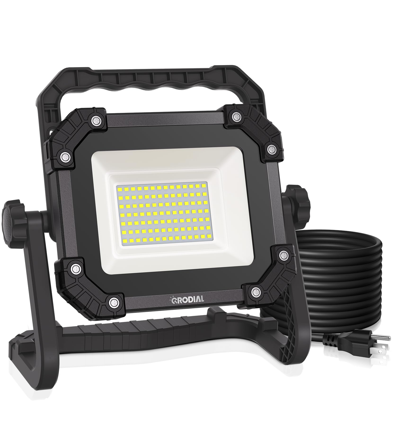 CRODIAL 80W LED Work Light with Stand, 10000LM LED Flood Lights, 600W ...