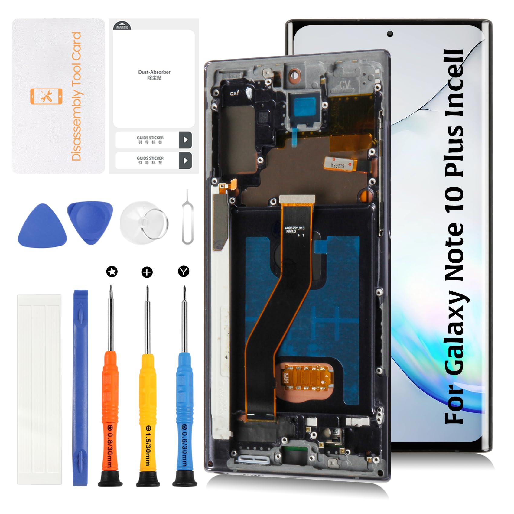 Amazon.com: Olivechard InCell Note 10 Plus Display Screen Replacement ...