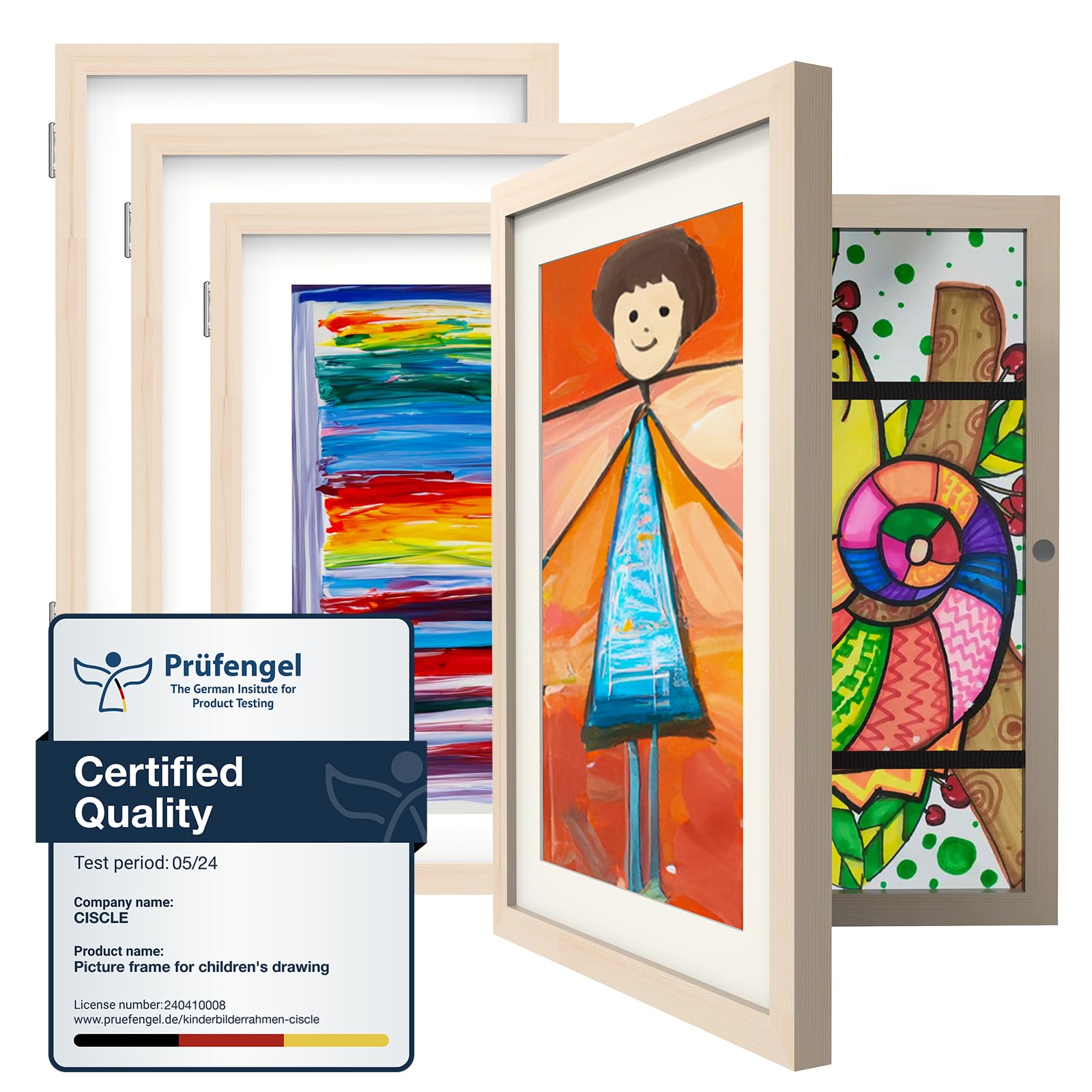 Ciscle Kids Art Frames, 4 Pack A4 Fillable Front Opening Photo Frames ...