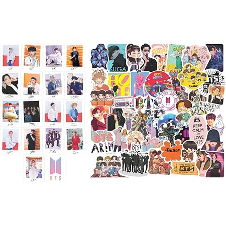 BTS Paper Stickers Version 1: Bt21 BTS Logo Wall Stickers BTS Light ...