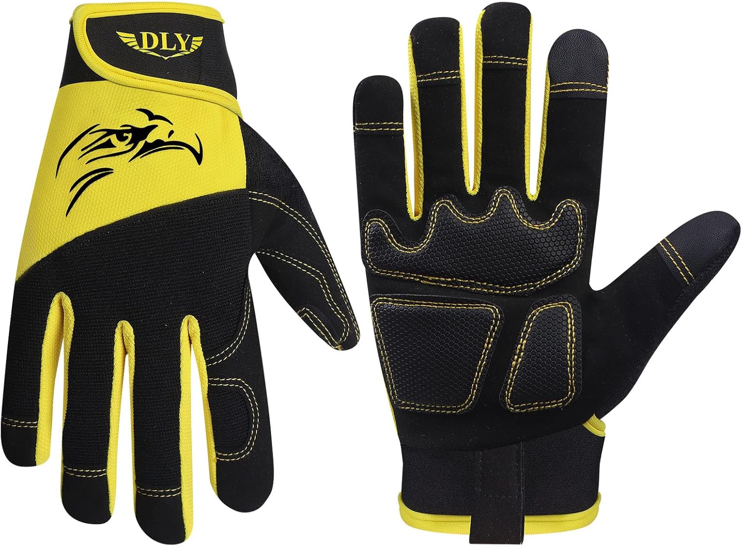 Amazon.com: DLY Mens Work Gloves Touch screen, Utility Mechanic Gloves ...