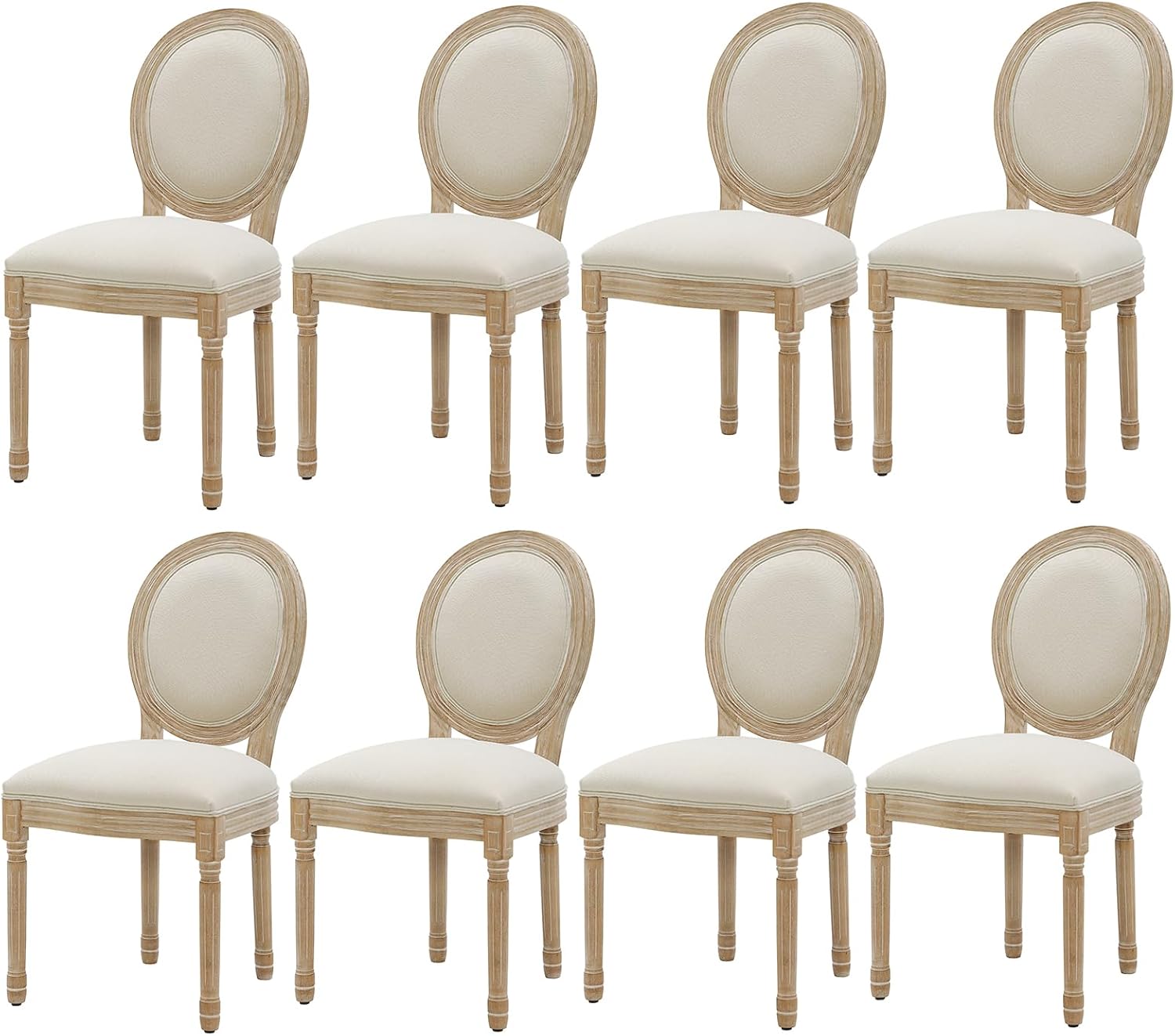 Amazon.com - Furnimart French Country Vintage Dining Chairs Set of 8 ...
