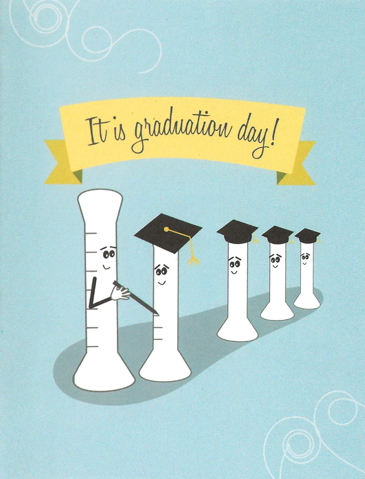 Amazon.com : Nerdy Words Graduated Cylinder Science Graduation Card (4. ...